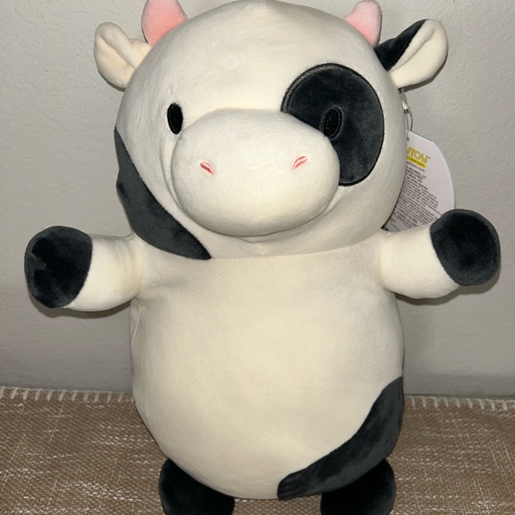 Squishmallows | Toys | Copy Squishmallow Cow White Black Hug Mees Plush ...